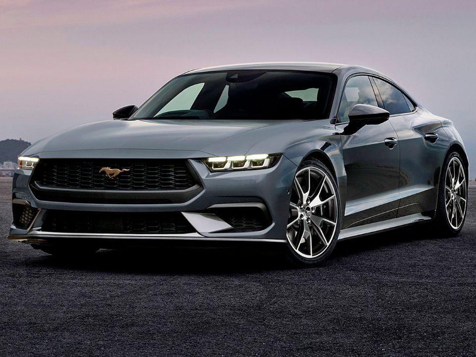O que acha de um Mustang cupê 4 portas? Ideia não parece descartada ...